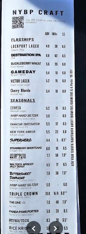 New York Beer Project Restaurant Menu | Brewpub & Craft Beer in ...